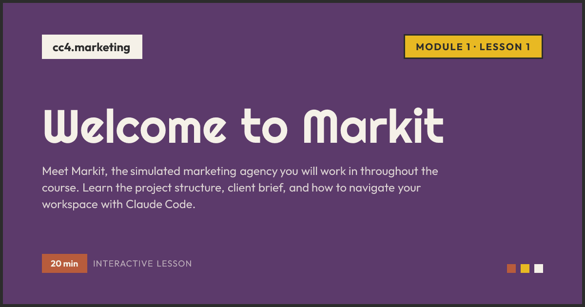 Module 1: Welcome to Markit | CC4M